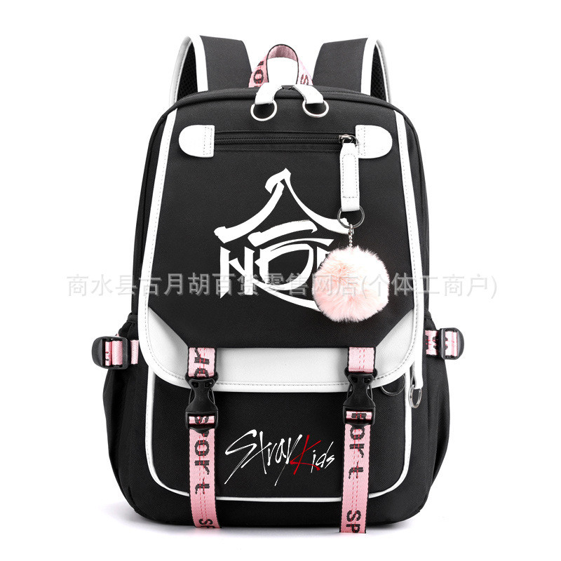 Stray Kids Skzoo Backpack Korean Men Printed Q-Version Cartoon USB ...