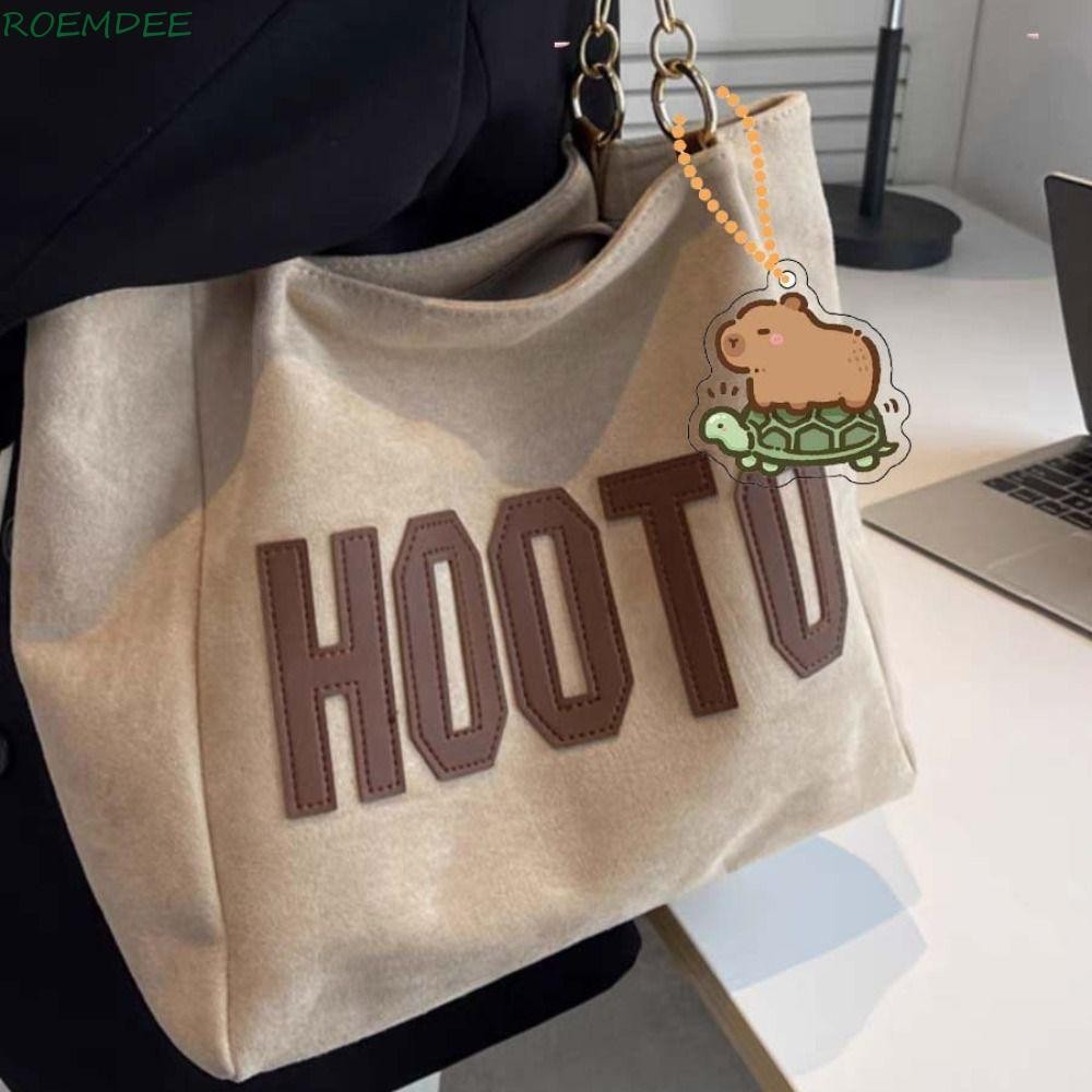 ROEMDEE Capibara Bag Hanging, Acrylic Cute Capybara Acrylic Keychain ...