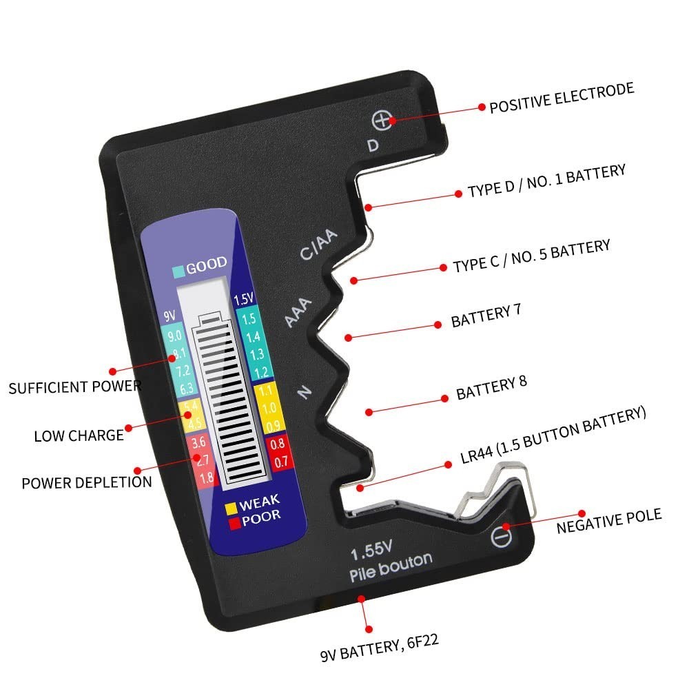 Portable Battery Checker Indicator Alat Test Capacity Bateri Battery ...
