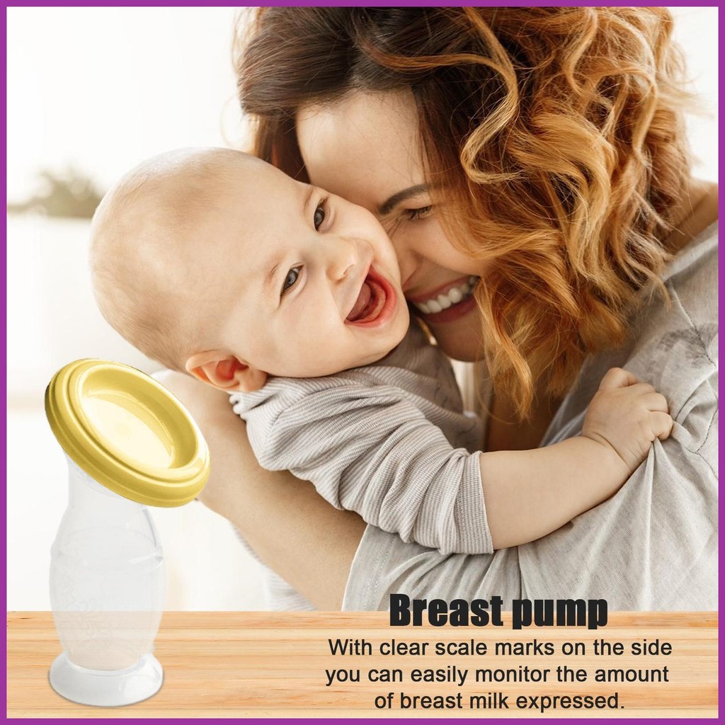 Silicone Breast Pump Portable Silicone Manual Breast Milk Collector ...