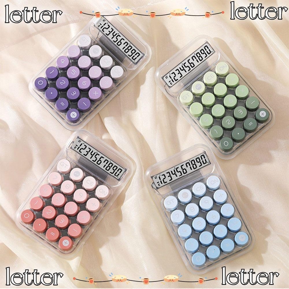 LETTER Students Calculator, Mechanical Keyboard 12 Digit Typewriter ...