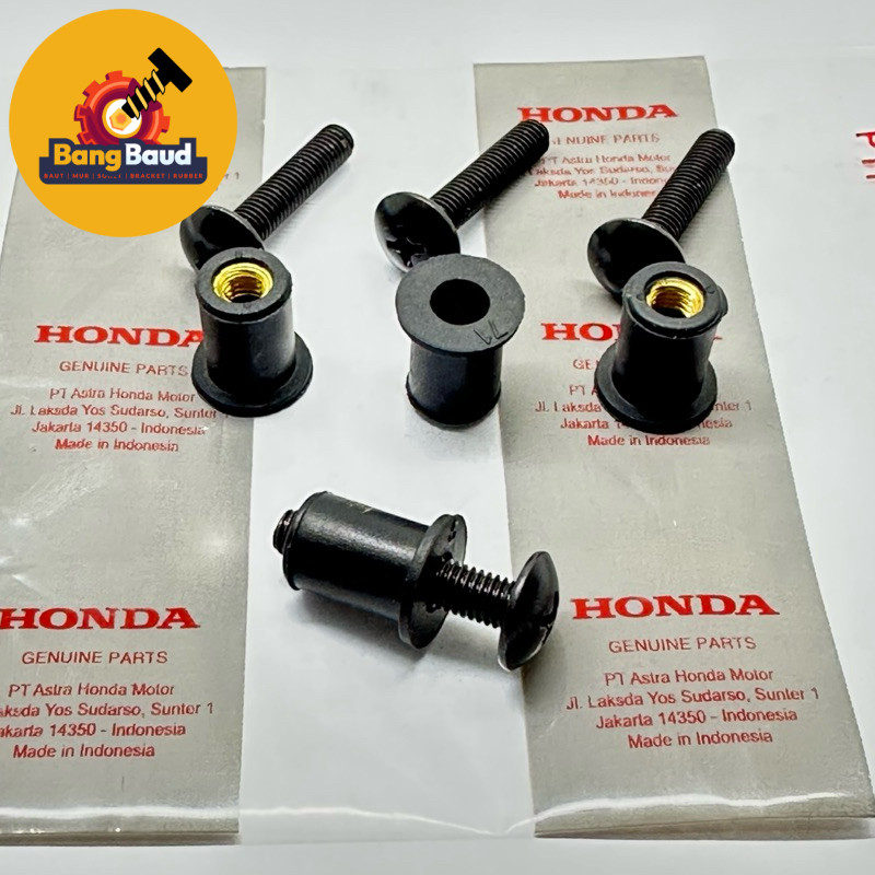 Nuts BOLT VISOR BOLT NUT RUBBER SHIELD VISOR HONDA PCX ADV CBR CB ETC ...