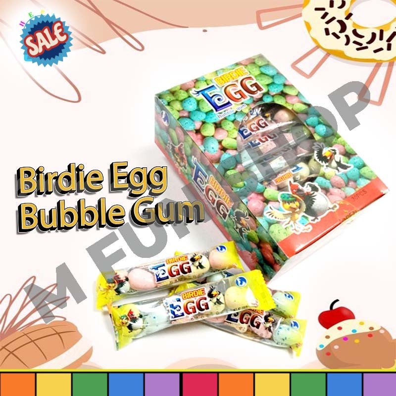30pcs x 19g Birdie Egg Bubble Gum | Gula-gula Getah Padu - Ready Stock ...