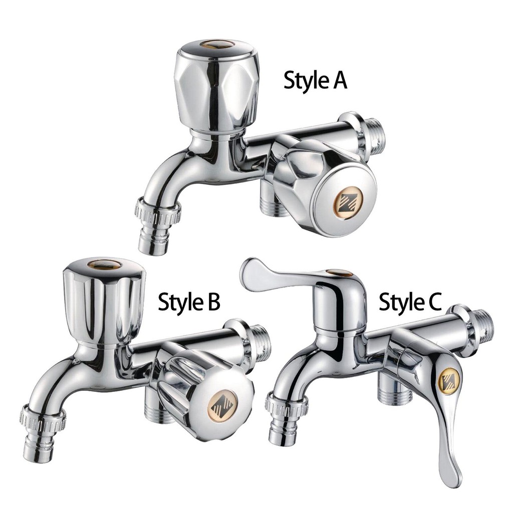 [uguuiya] Water Faucet for Washing Machine Double Spout Double Switch ...