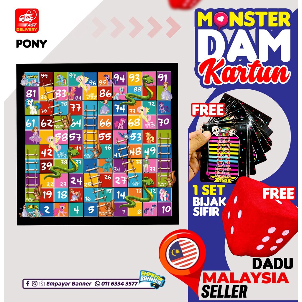 Permainan Dam Ular Gergasi FREE SIFIR dan DADU🔥🔥🔥 | Shopee Malaysia