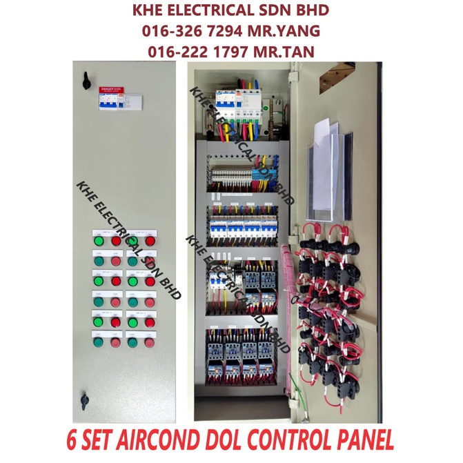 6 Sets Air-Cond DOL Metal Control Panel Box / 6 Set Kotak Panel Kawalan ...