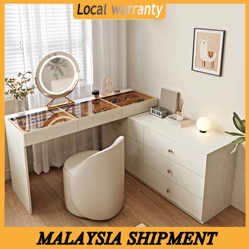 Dressing Table With Led Light Mirror MakeUp Table Organizer Makeup ...