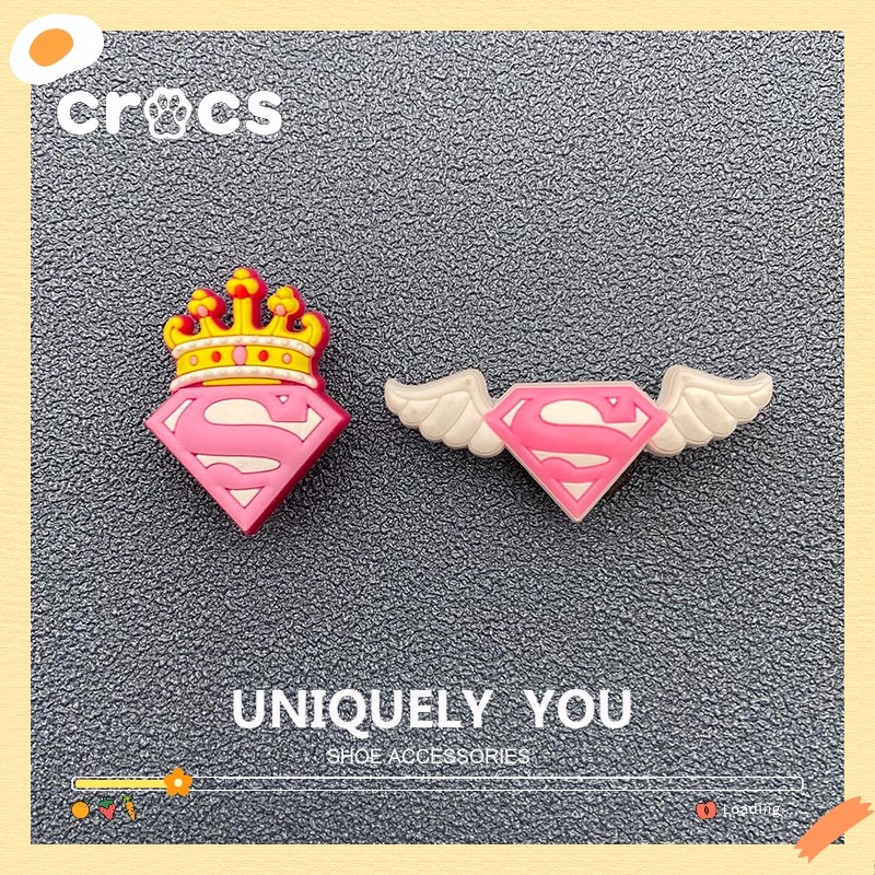 crocs jibbitz Crown Wings Superman Logo Series Shoe Buckle Cute Cartoon ...