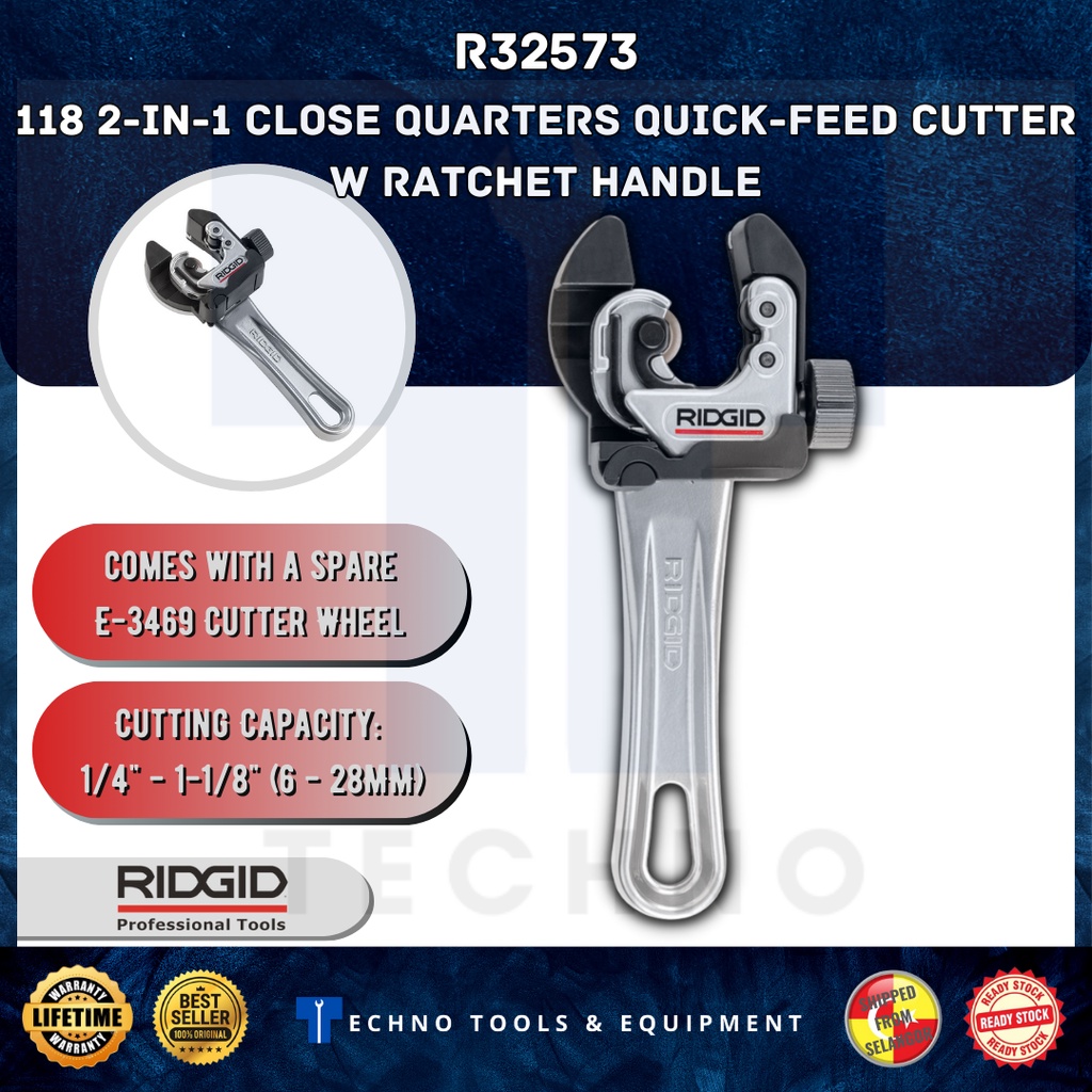 6-28mm Ridgid 32573 2 IN 1 Close Quarters Quick-Feed Tubing Cutters ...