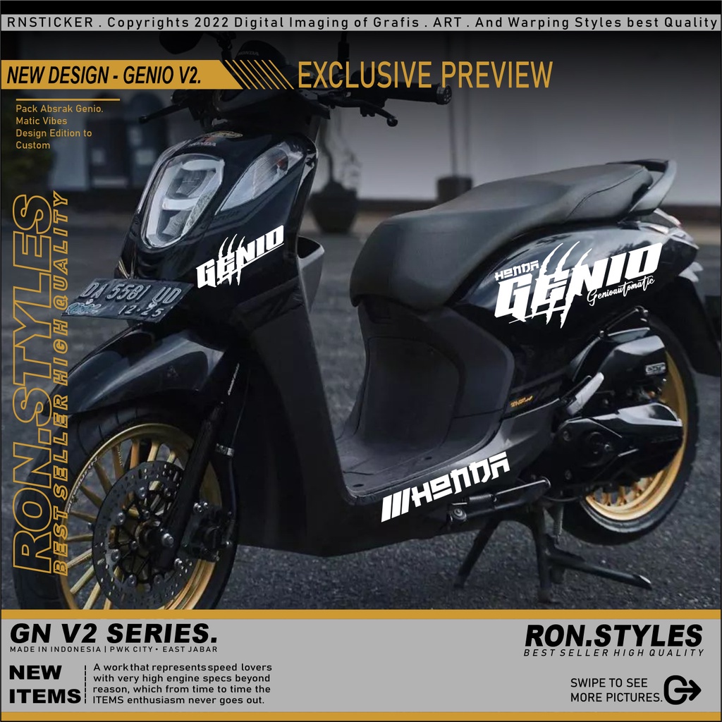 HITAM V2 CUTTING STRIPING GENIO CUTTING STICKERS GENIO STRIPING ...