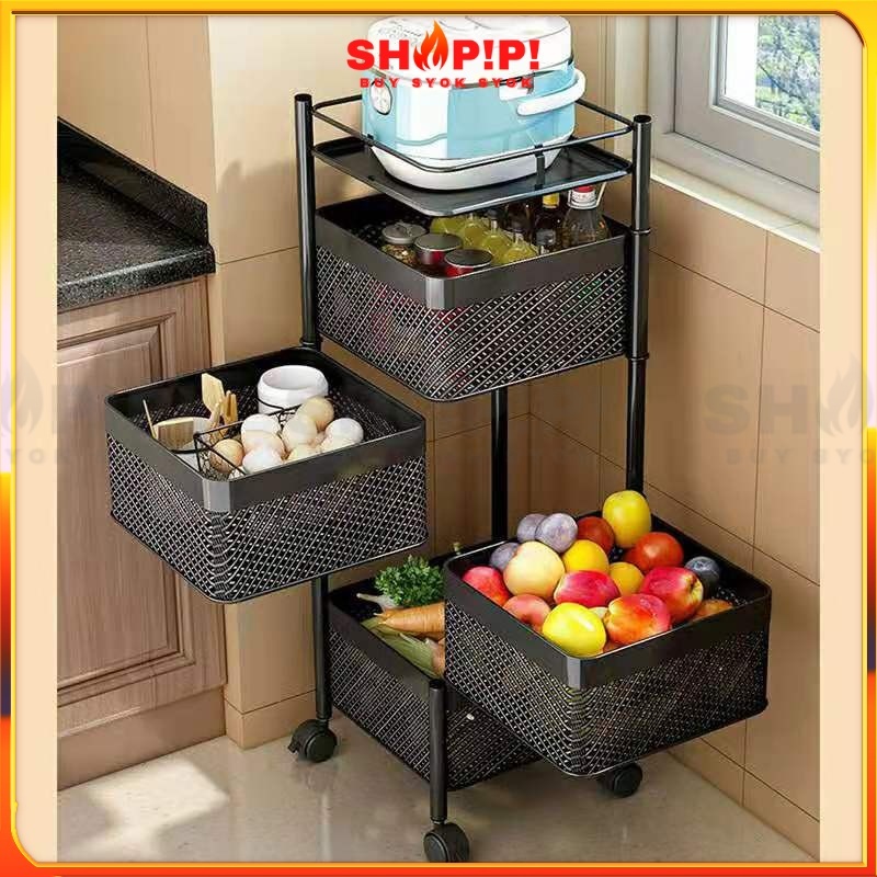 SHOPIPI Kitchen Rack Dapur Storage Rak Kitchen Rack Multifunctional ...