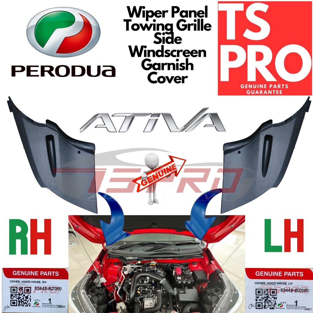 [1Unit] Perodua Ativa Genuine Wiper Panel Towing Grille Side Windscreen ...
