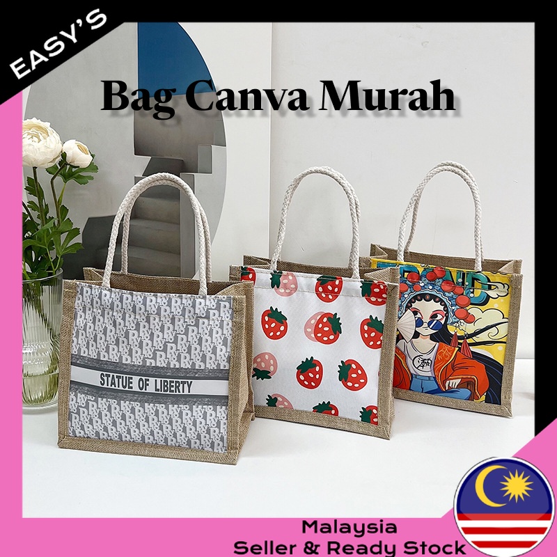 EASY'S Beg Canva Murah Japan Canvas Design Tote Bag Handbag Shoulder ...