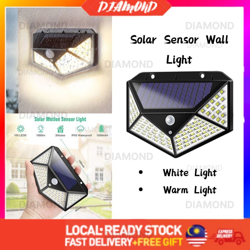 Diamond Solar Sensor Wall Light Solar Light Solar Lamp Cahaya Suria ...