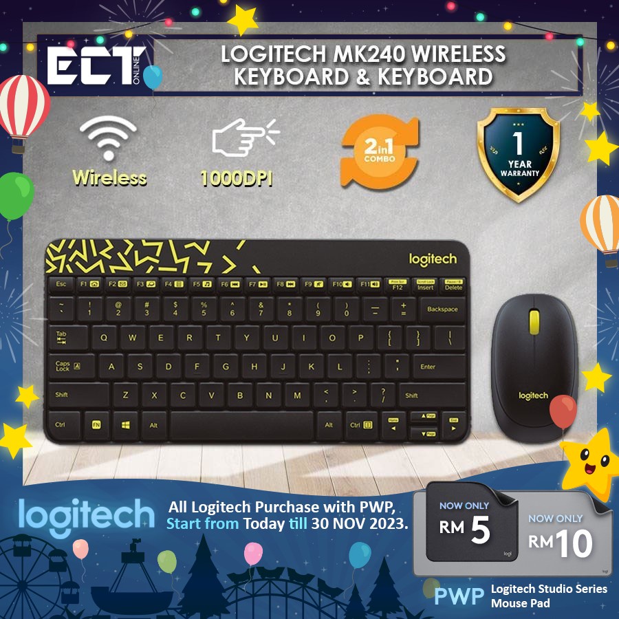 Logitech Mk240 Mk245 Wireless Combo Keyboard And Mouse Shopee Malaysia