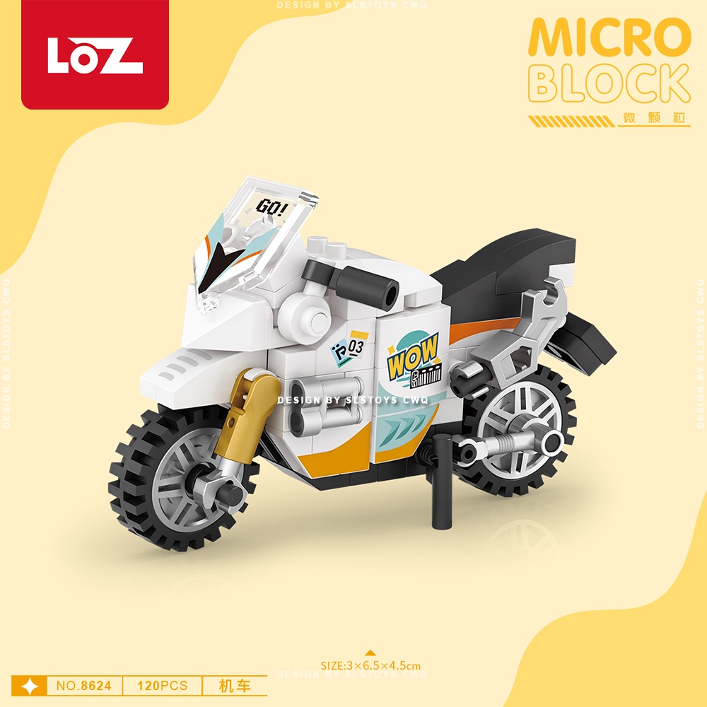 LOZ IDEAS Mini Block Cute Vehicle Car Motorcycle Truck Tank Helicopter ...