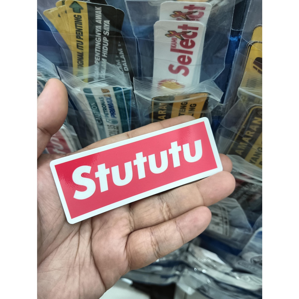 Sticker Stututu (Waterproof with laminate) | Shopee Malaysia