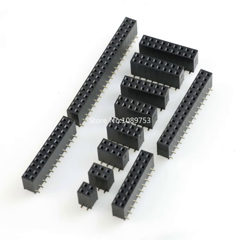 10pcs SMT 2.54mm Double Row Female Breakaway PCB Board Pin Header Socket Connector 2.54 ...