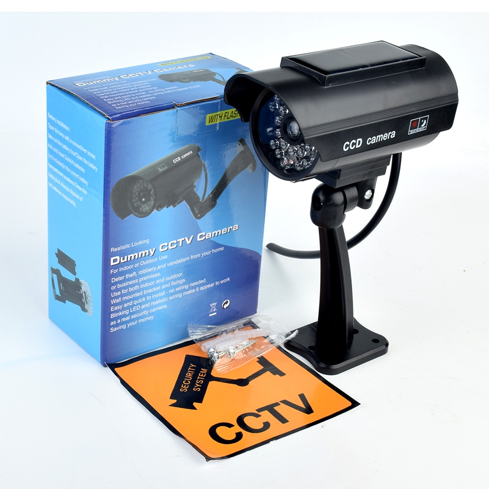 Rain Fake Camera Outdoor Security CCTV Solar Power Waterproof Home ...