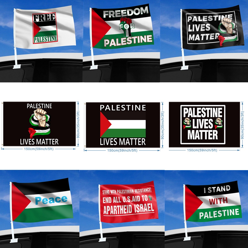 【READY STOCK】28 Styles Palestine Flags Car Flag Bendera Palestin Hand ...