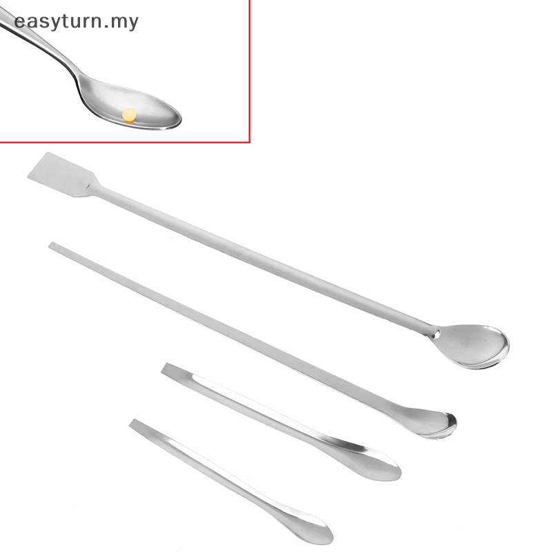easyturn Stainless Steel Lab Micro Spatula Medicine Spoon Scoop Shovel ...