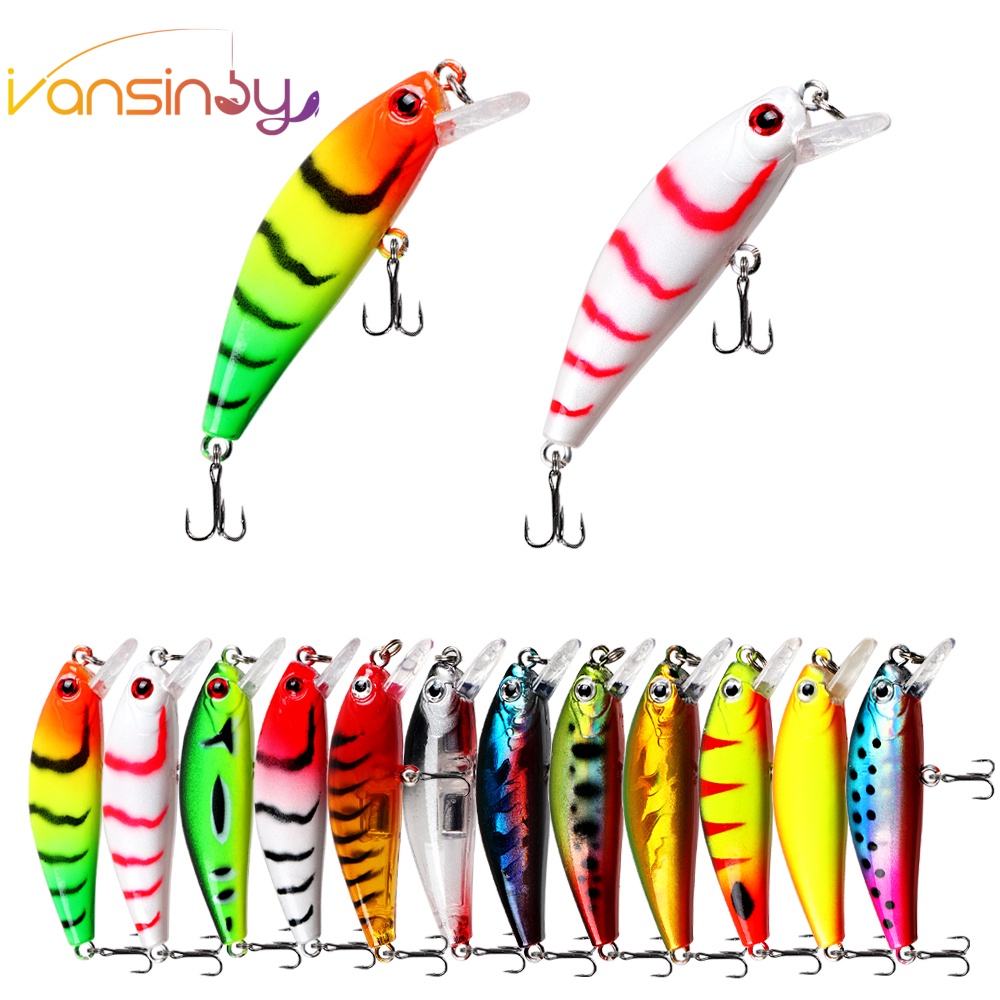Fishing Lure 6.5g/5cm Sinking Minnow Killer Sebarau Peacock Bass Fishing Bait With 2 Trible Hook ...