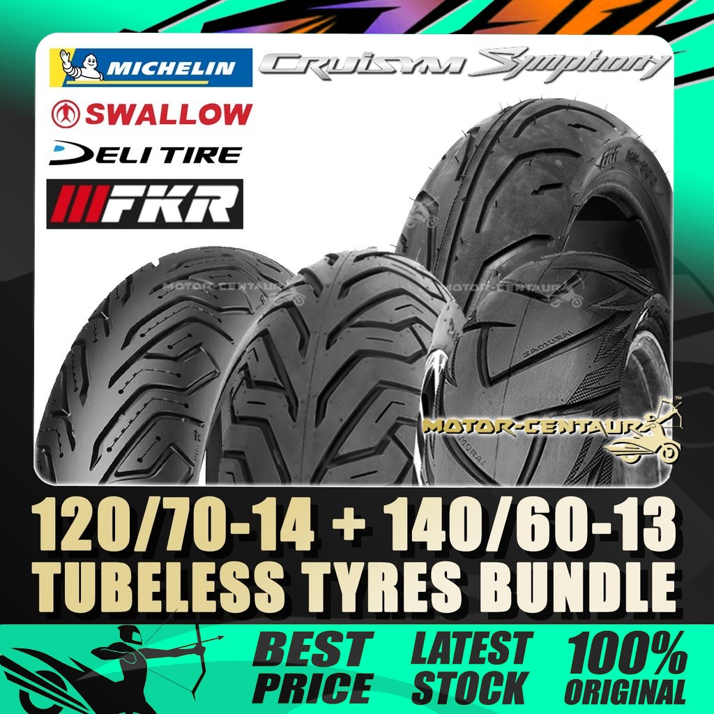 TAYAR MICHELIN/SWALLOW/DELI/FKR TUBELESS TYRE RS900,URBAN/CITY GRIP 2 ...