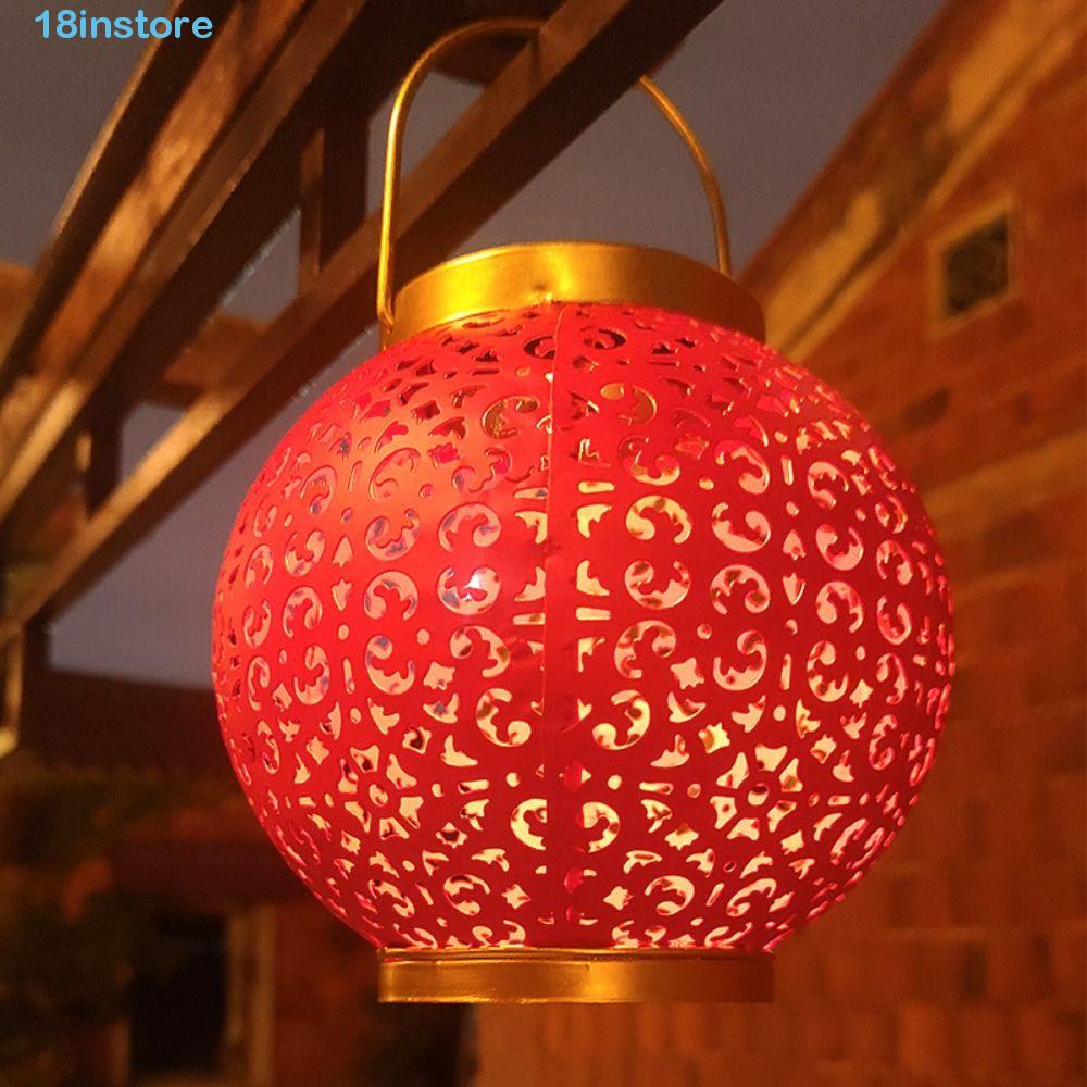 INSTORE Solar Ball Light, Save Power Waterproof Solar Red Lantern ...