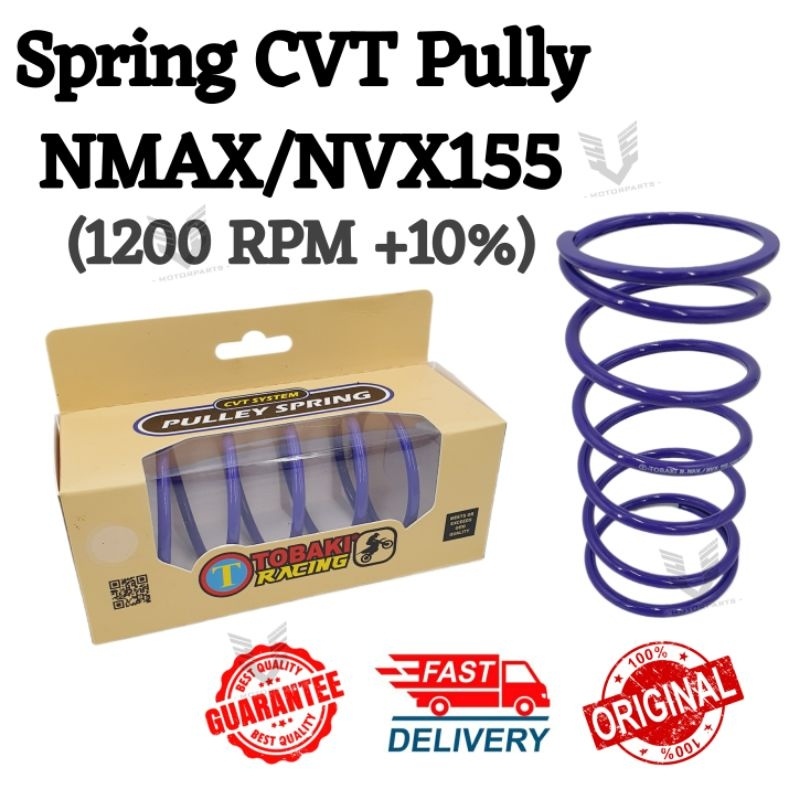 YAMAHA NMAX NVX155 RACING SPRING CVT PULLEY 1200RPM +10% TOBAKI RACING ...