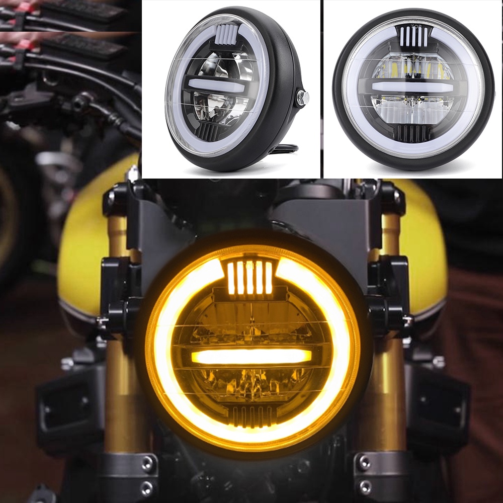7.5 Inch Motorcycle Led Headlight Universal 7.5" Round Head Light for ...