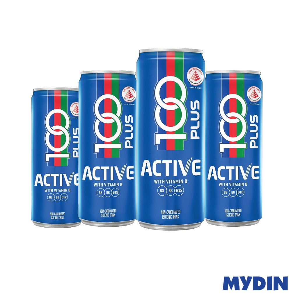100 Plus Active Non-Carbonated Isotonic Drink Regular (4 x 300ml ...