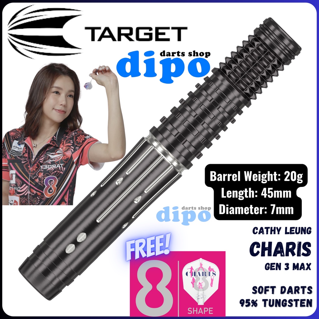 TARGET CHARIS Gen 3 MAX 20g (Cathy Leung model) - TARGET Soft Darts | Shopee Malaysia