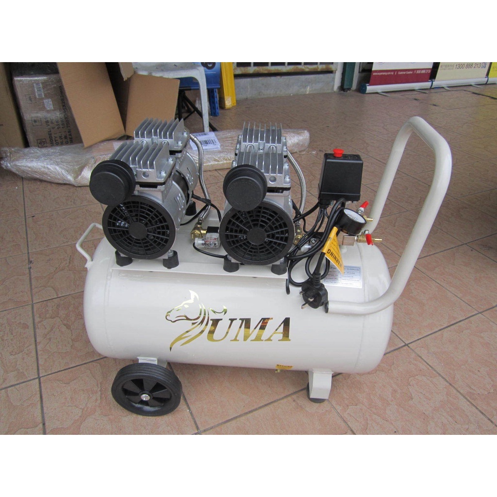 Uma 550W x 2 (50-Litre) Oil-Free & Silent Air Compressor | Shopee Malaysia