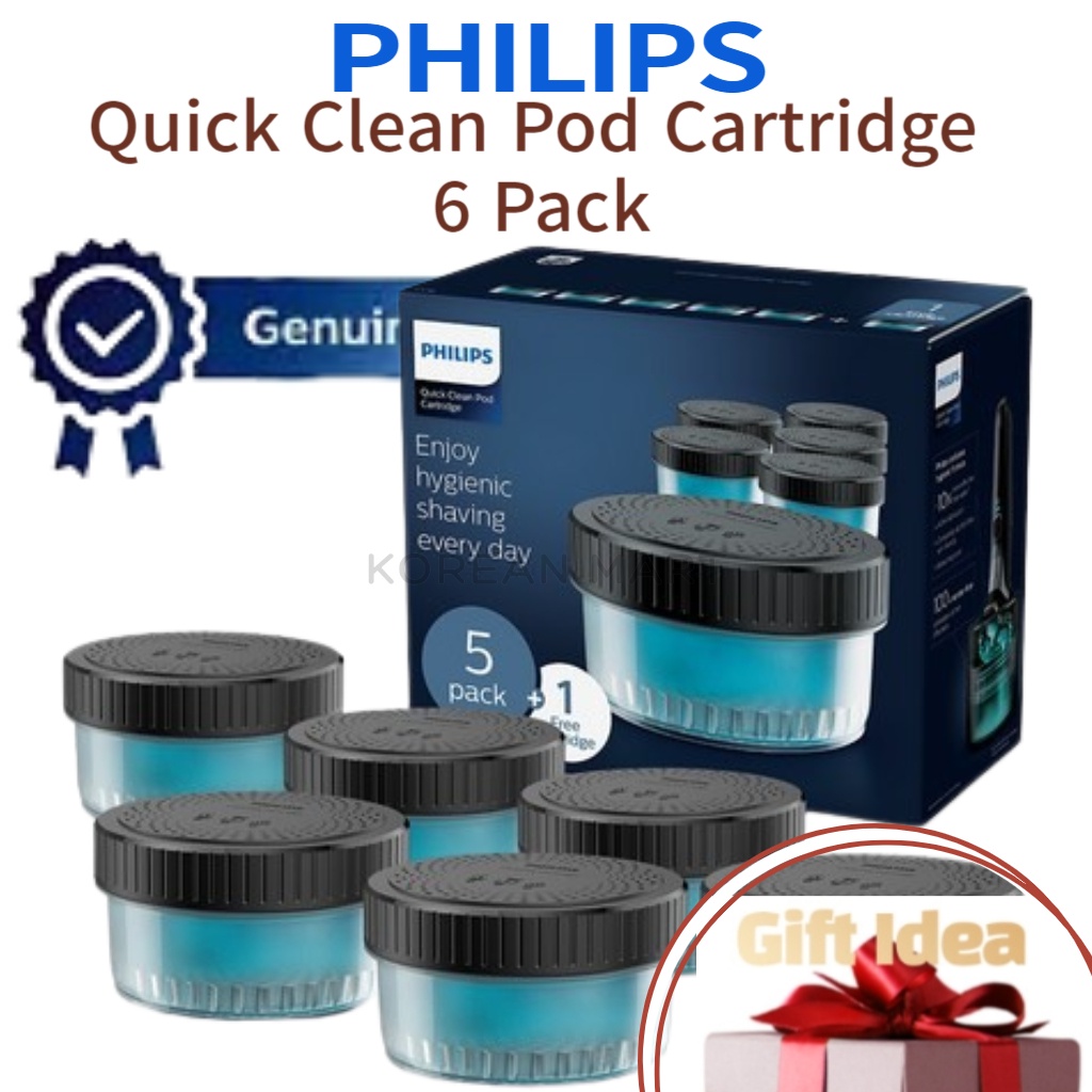 Philips Quick Clean Pod Cartridges for Electric Shavers CC16/51 6Pack ...