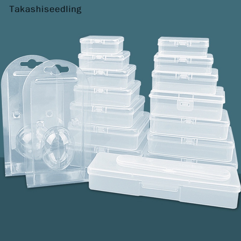 (Takashiseedling) PP Transparent Box Rectangular Flip Storage Box ...