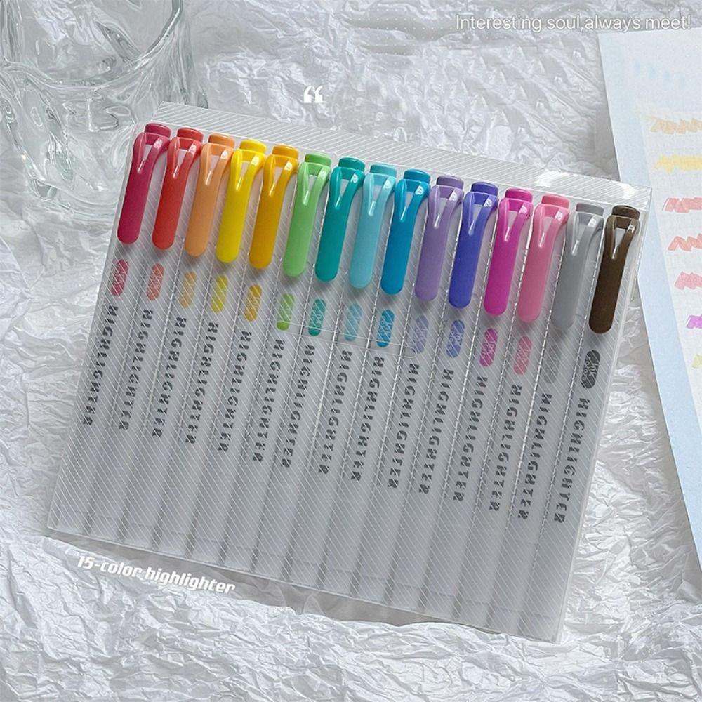 TOPSTORE 5 Colors/box Highlighter Pen Set, Drawing Double Headed ...