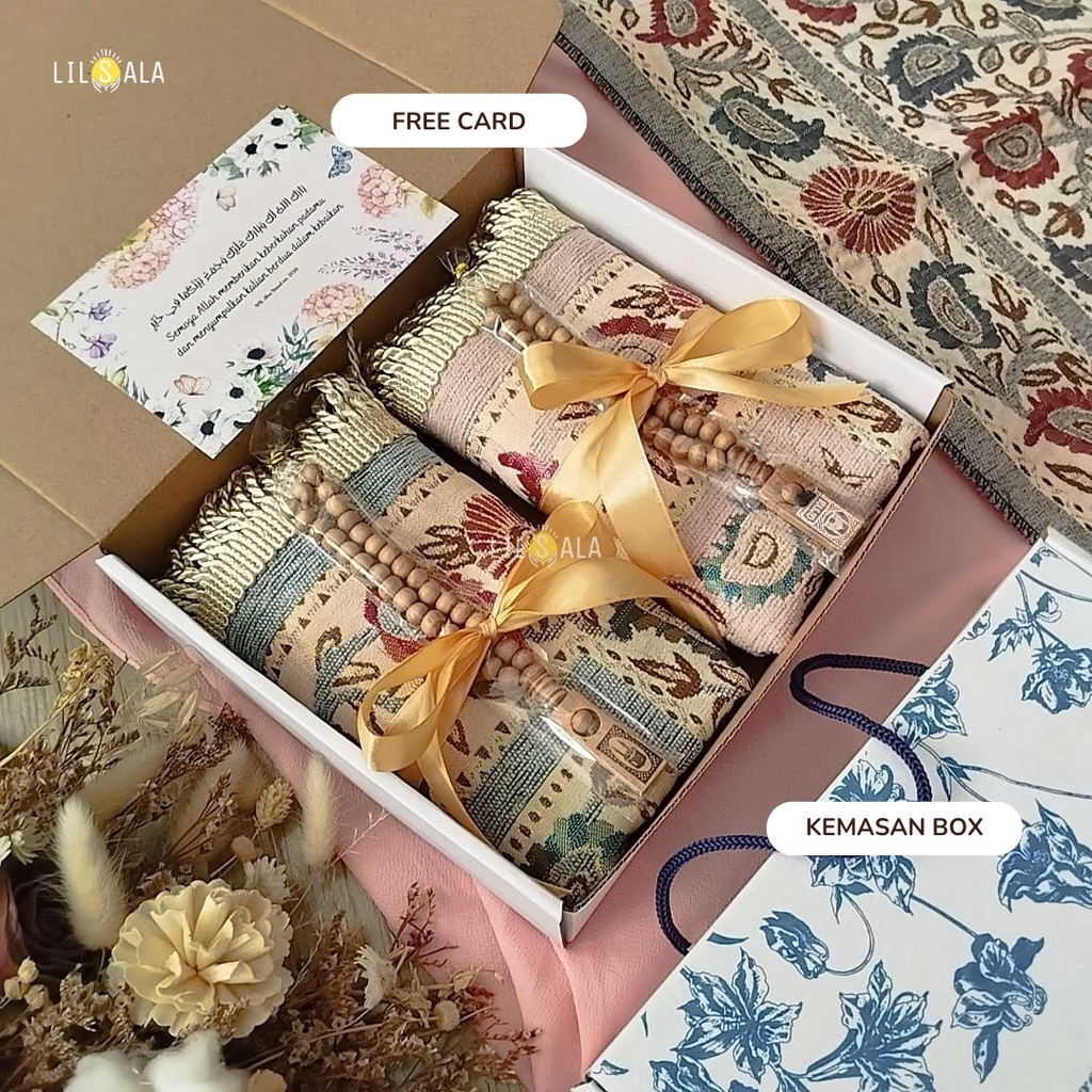 Bfitrah2 Couple Sajadah Wedding Gift Free Tasbih Hampers Anniversary ...