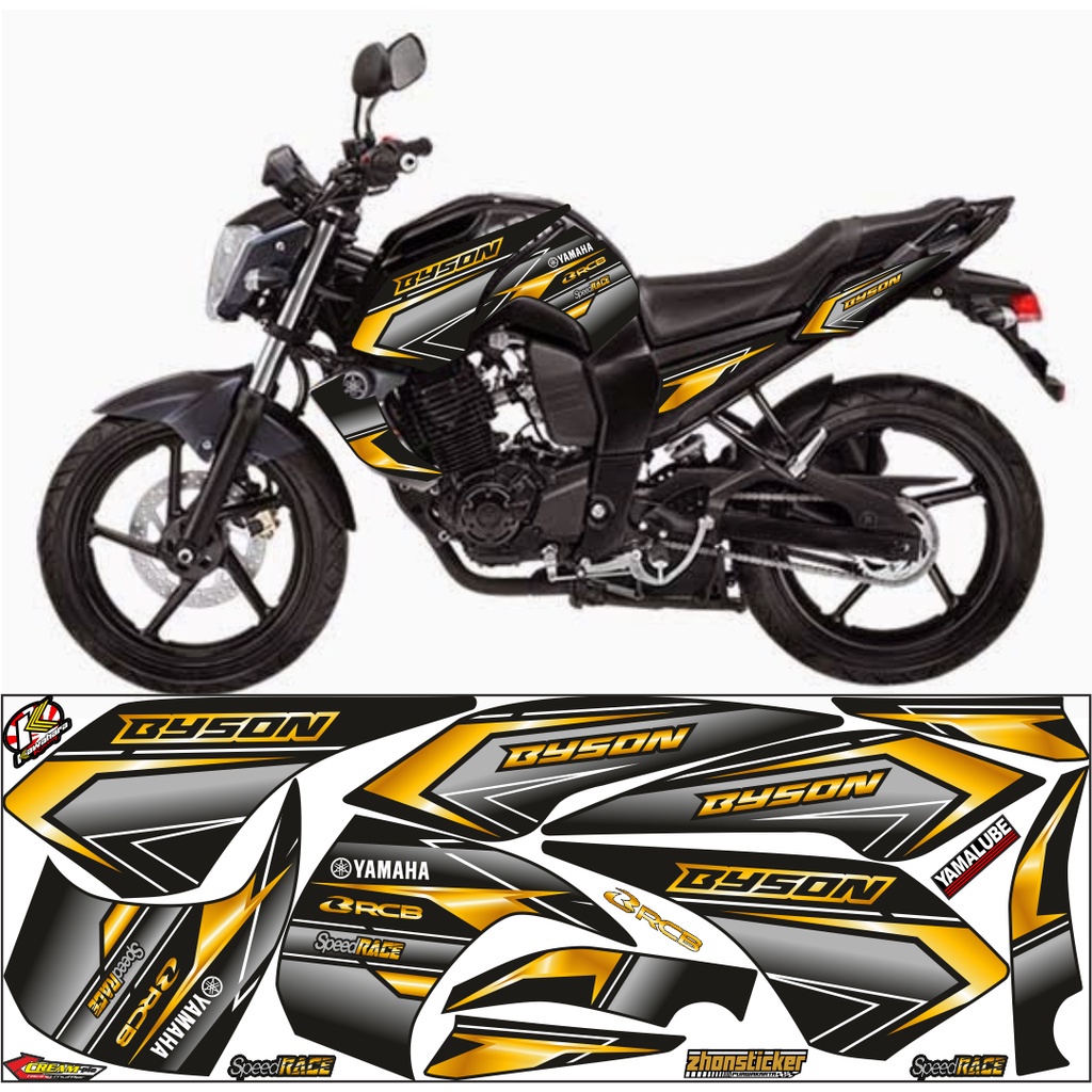 Yamaha byson old sticker Variations striping, simple Graphic Body Plate ...