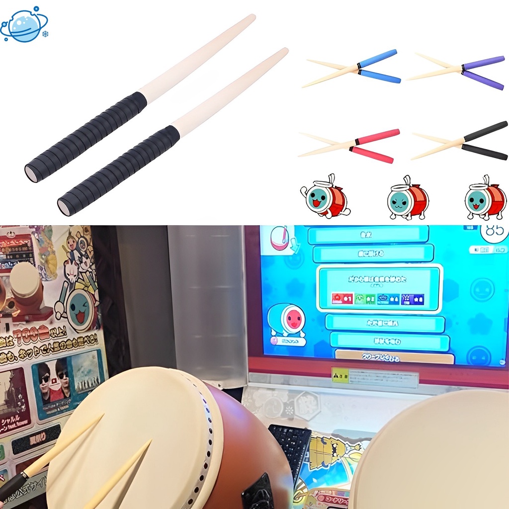 【YR】Pair of 35cm of Taiko Drum Drumsticks Gift for Child MM | Shopee ...