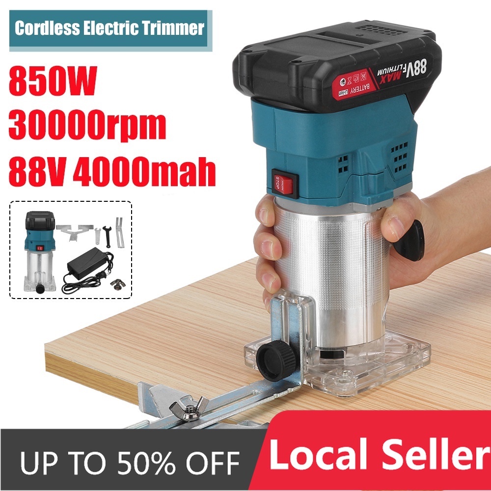 88V Cordless Electric Trimmer with Battery Woodworking Engraving ...