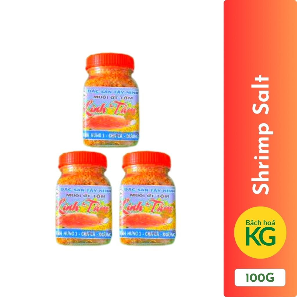 Vietnamese Chili Shrimp Salt 100gr - Muối Ớt Tôm Linh Tâm 1 Hủ (Muoi Ot ...