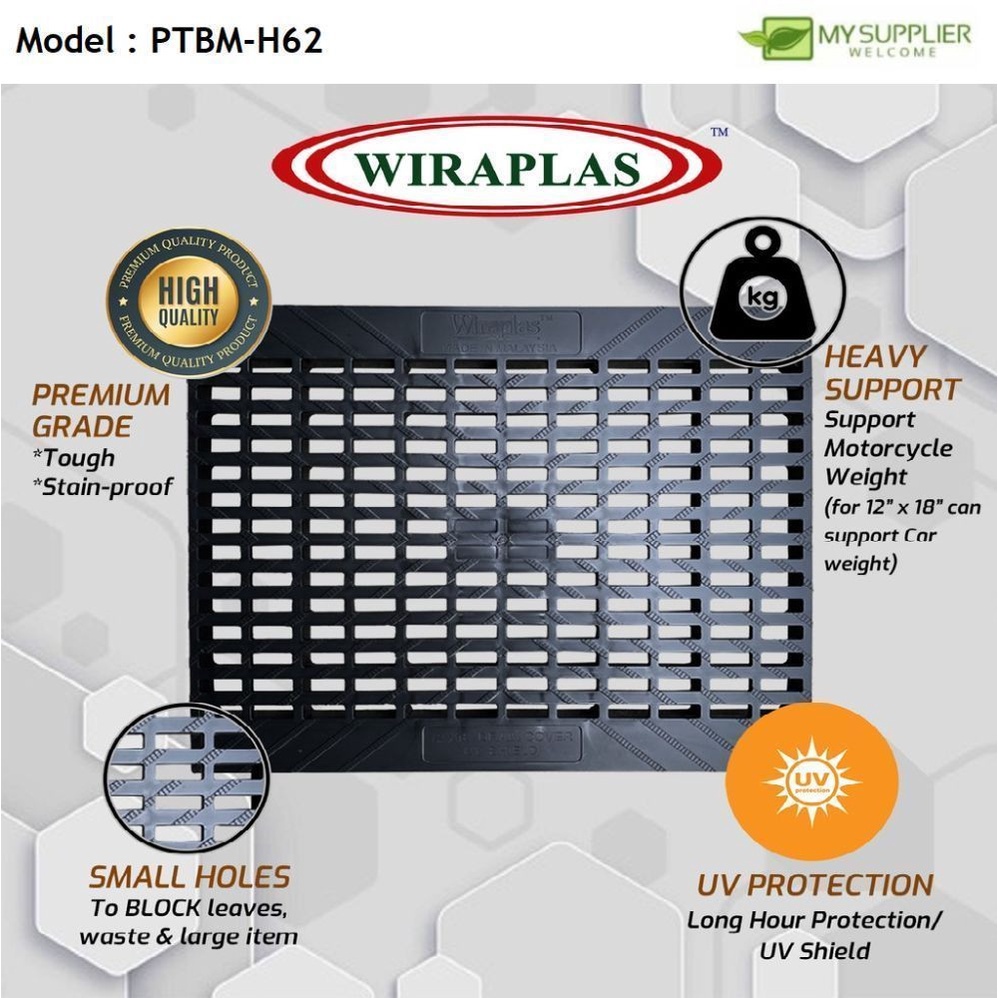 WIRAPLAS Plastic Drain Cover with UV Protection - Tahan Lusuh Heavy ...