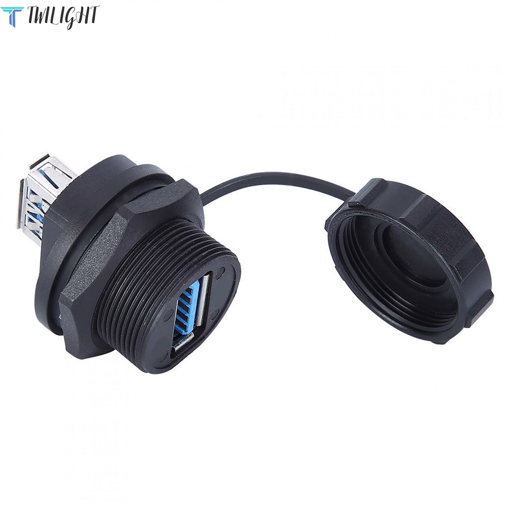 USB Female Socket Panel Mount Adapter USB 3.0 Waterproof Connector ...