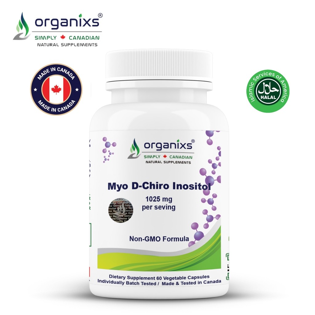 Organixs Canadian Made Myo-Inositol & D-Chiro Inositol 1025mg for PCOS ...