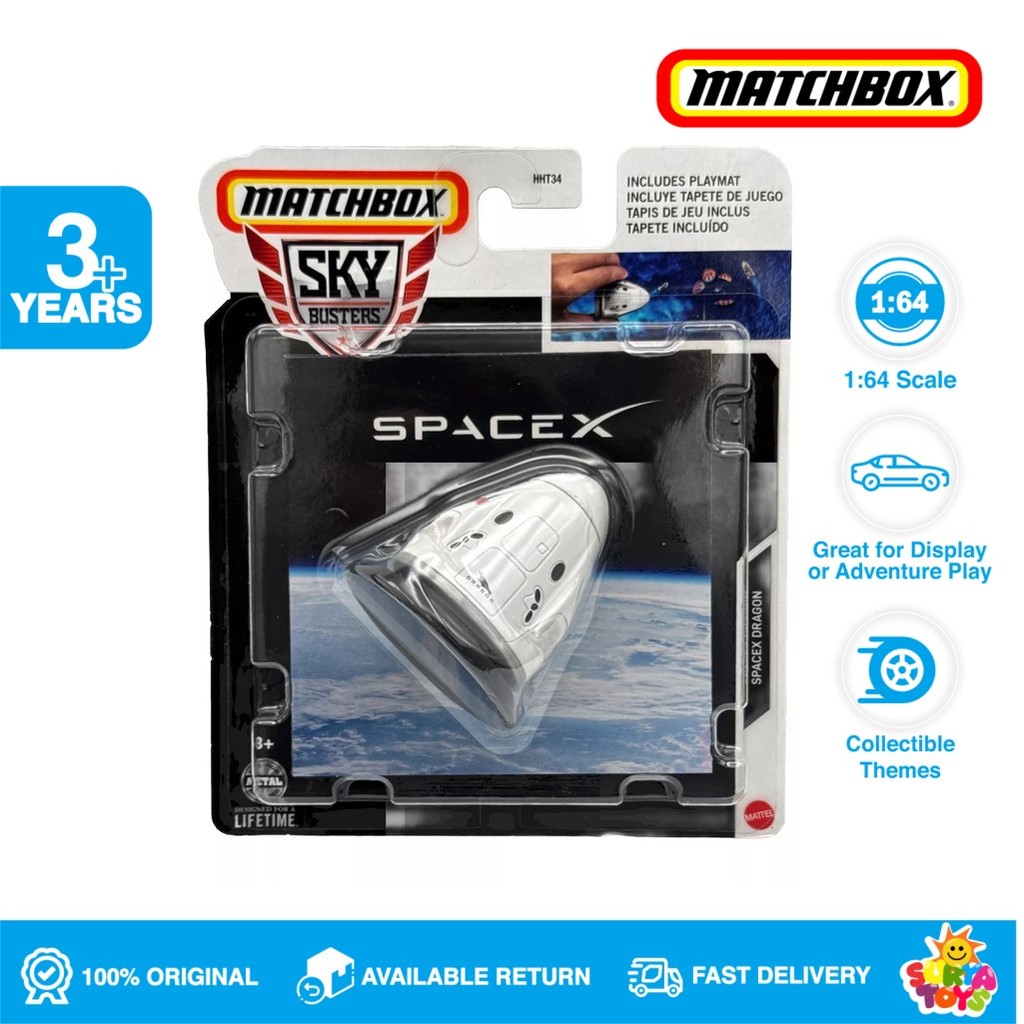 Matchbox 70th Sky Busters SpaceX Dragon Starship | Shopee Malaysia