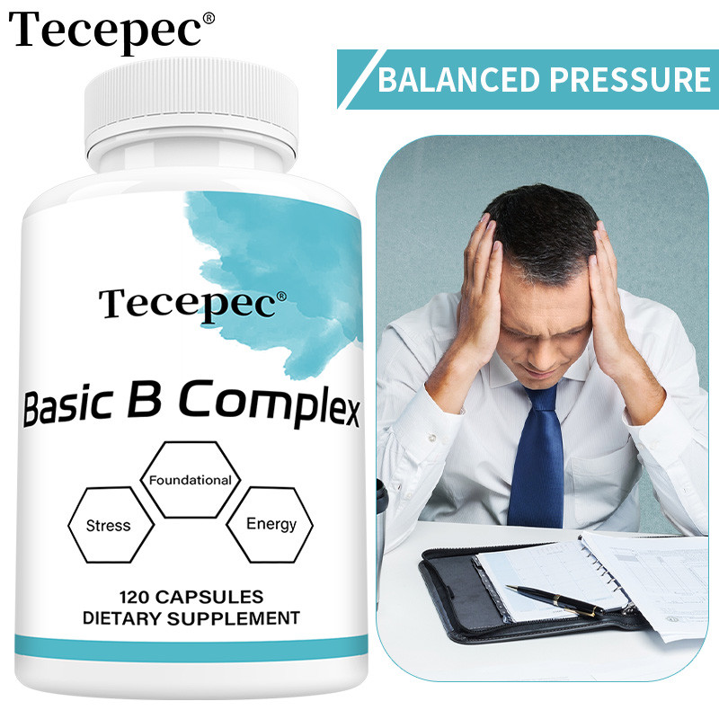 Tecepec Basic B Complex Supplement, Supports Normal Stress Response, Supports Nervous System ...