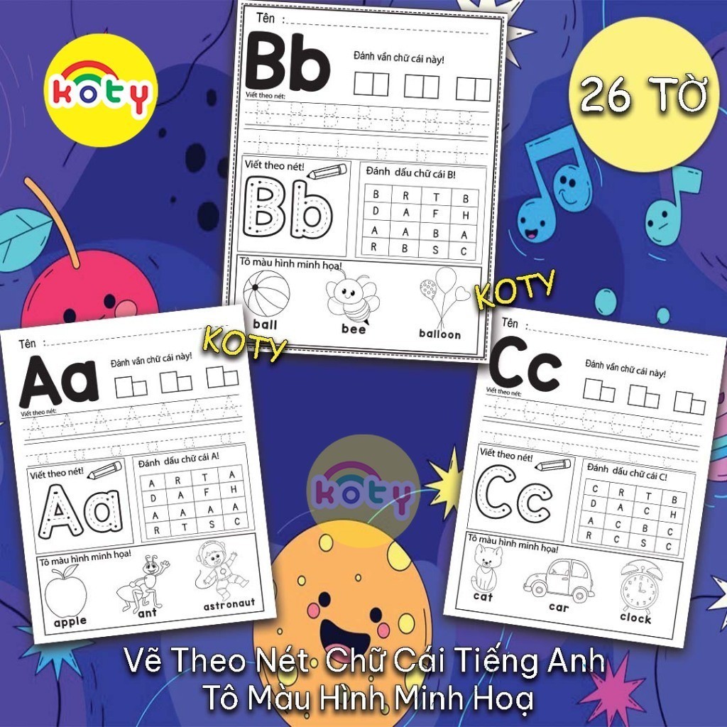 Set of 26 Sheets of Paper to Practice Writing Letters According to the ...