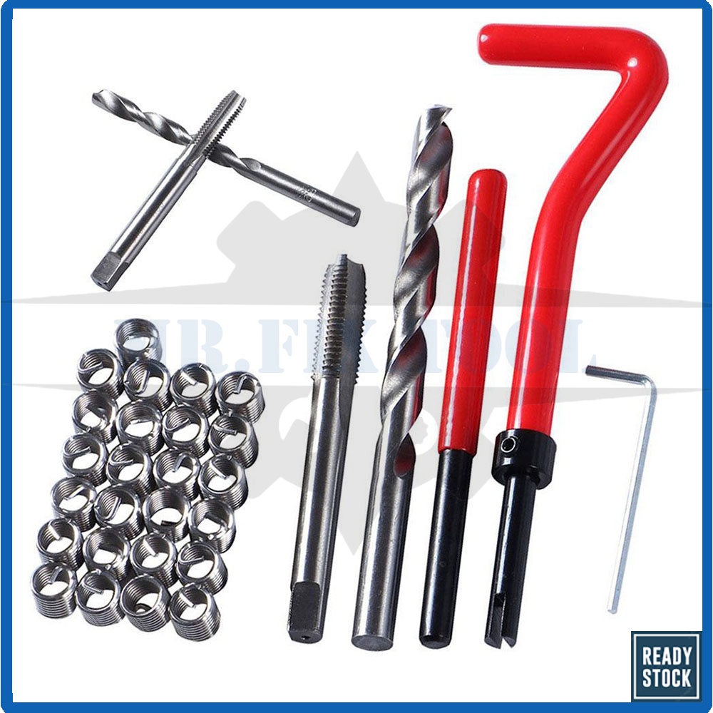 Metric Thread Coil Repair Kit Drill Bit Helicoil Threaded Insert ...