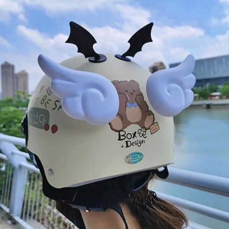 1 Pair Helmet Angel Wings Decoration for Snowboarding Skiing Biking ...