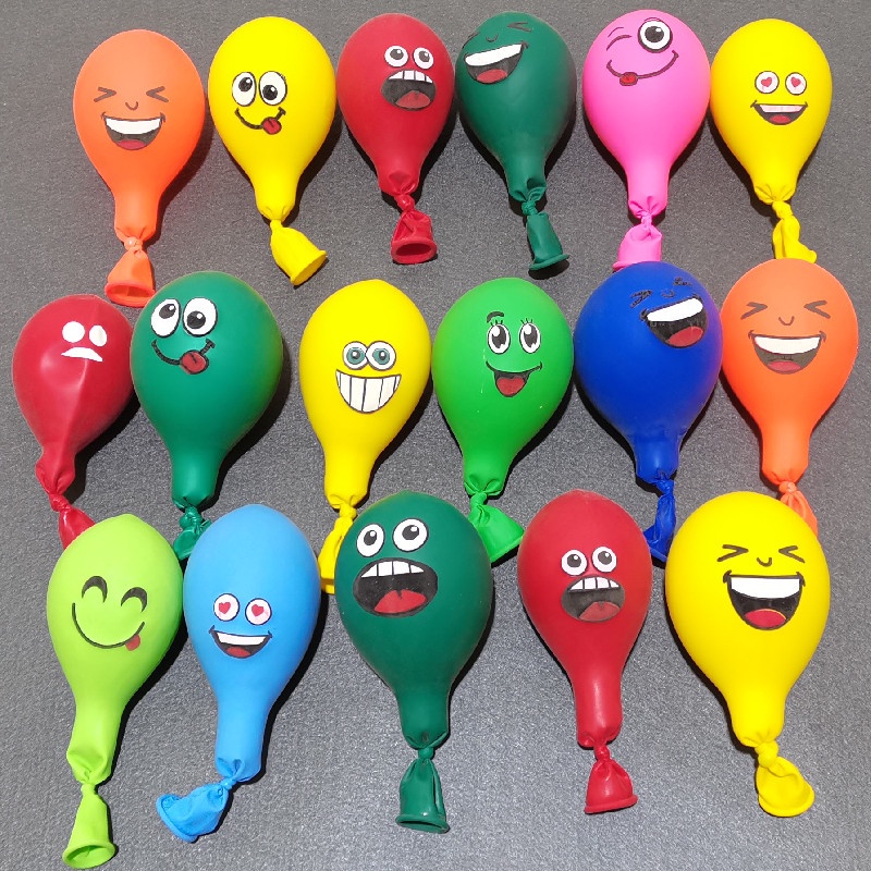 Mix 100pcs 12 inch Emoji face Balloon Wedding Birthday Party Decoration ...